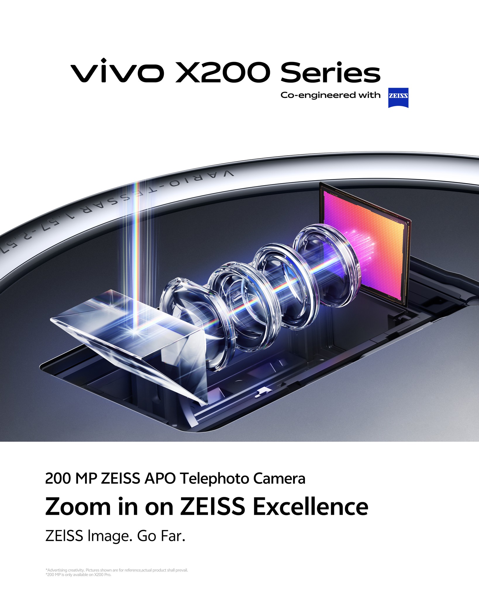 Vivo X200 Pro equips 200MP ZEISS APO Telephoto Camera